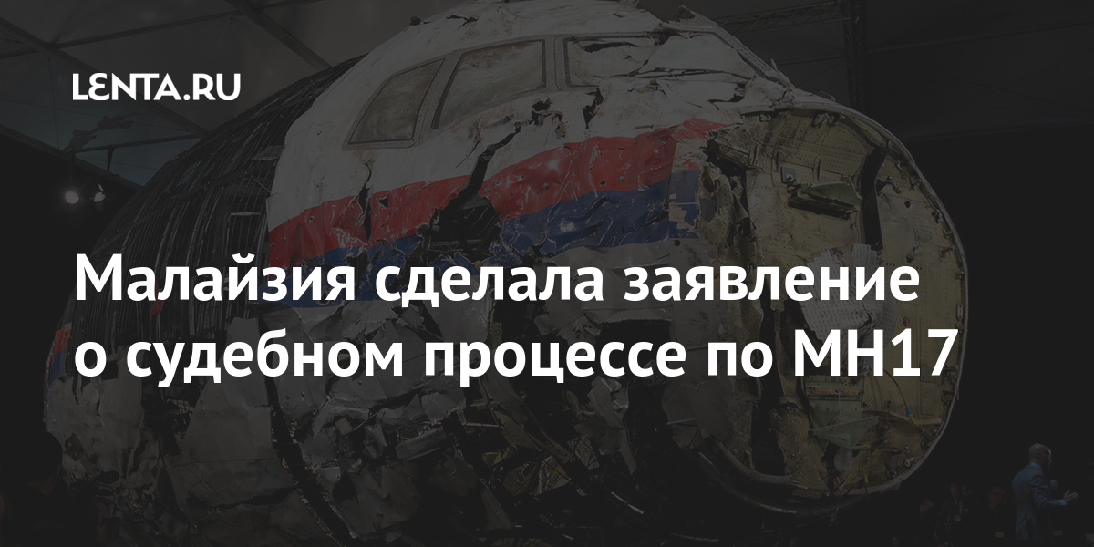 Малайзия сделала заявление о судебном процессе по MH17: Политика: Мир: Lenta.ru