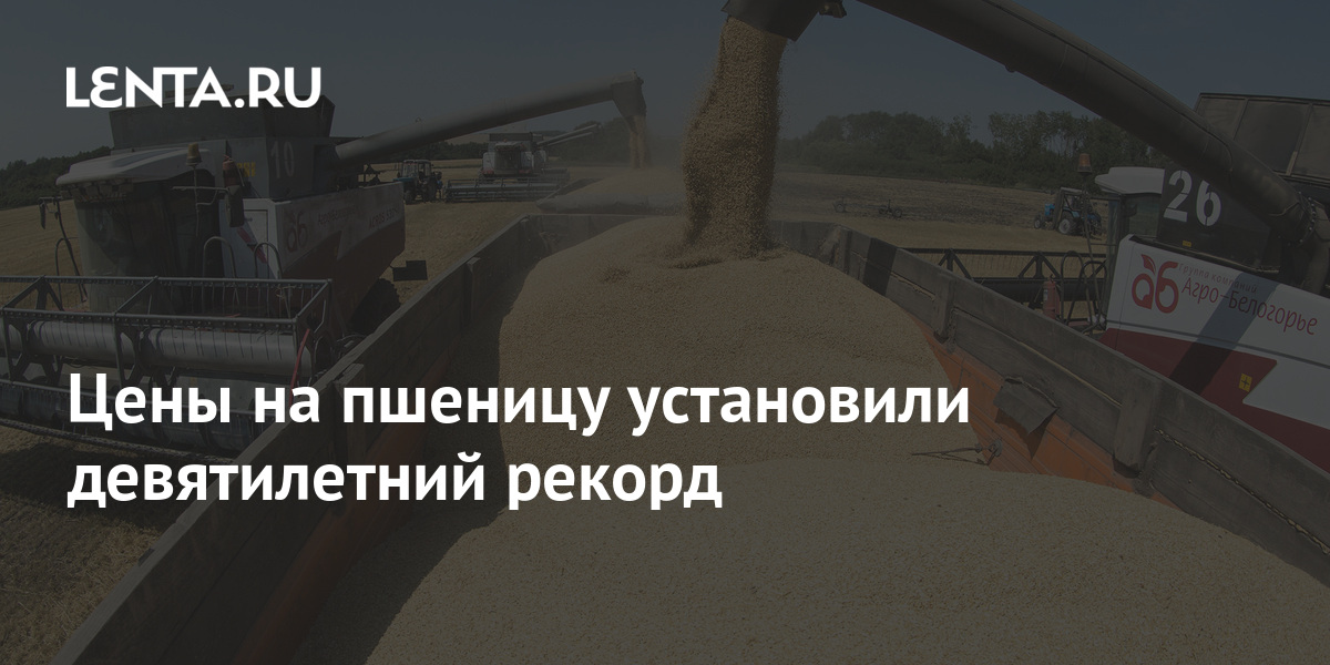 Цены на пшеницу установили девятилетний рекорд Рынки Экономика