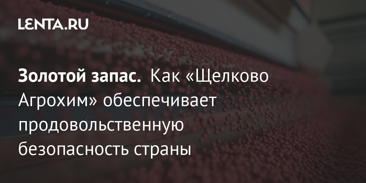 Золотой запас. Как «Щелково Агрохим» обеспечивает продовольственную ...