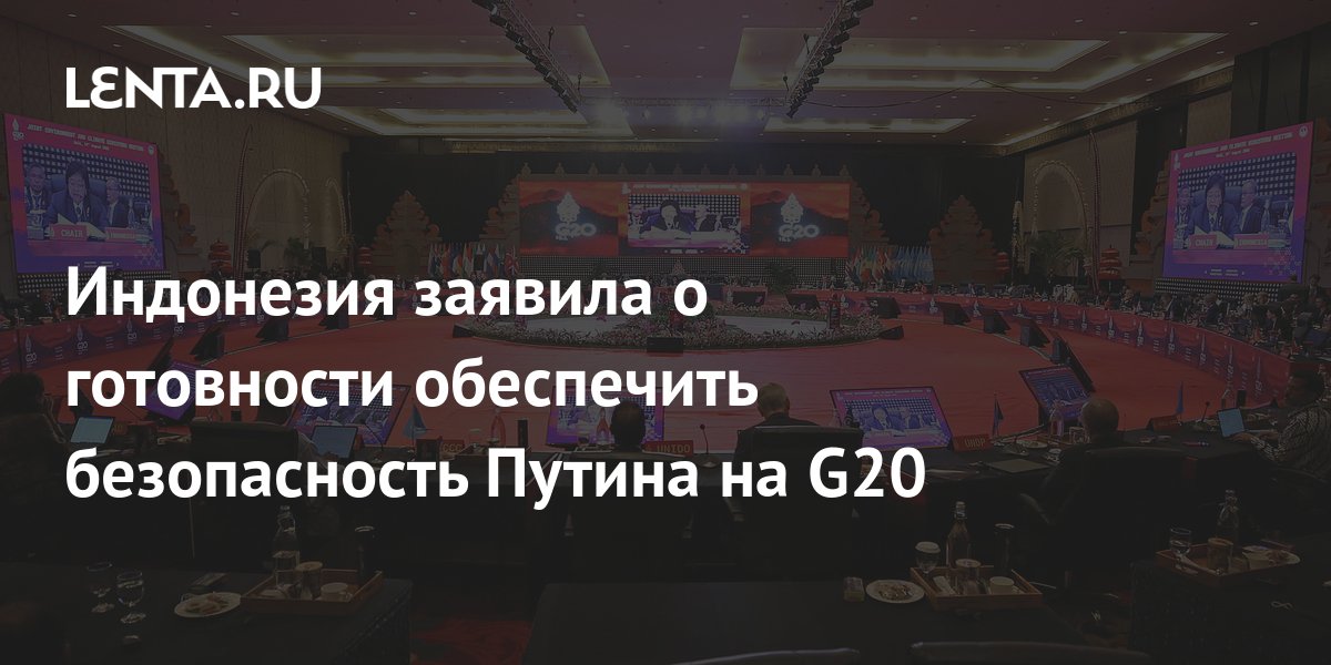 Индонезия заявила о готовности обеспечить безопасность Путина на G20: Политика: Мир: Lenta.ru
