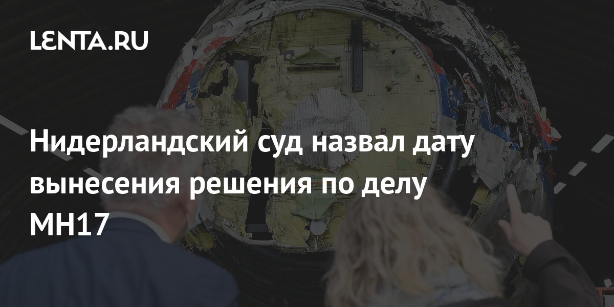 Нидерландский суд назвал дату вынесения решения по делу MH17: Политика: Мир: Lenta.ru