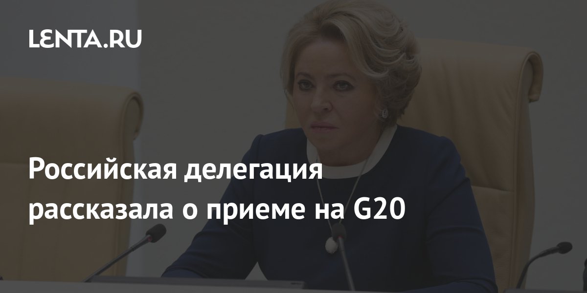Российская делегация рассказала о приеме на G20: Политика: Россия: Lenta.ru