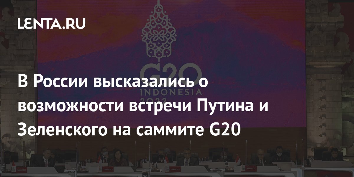 В России высказались о возможности встречи Путина и Зеленского на саммите G20: Политика: Мир ...