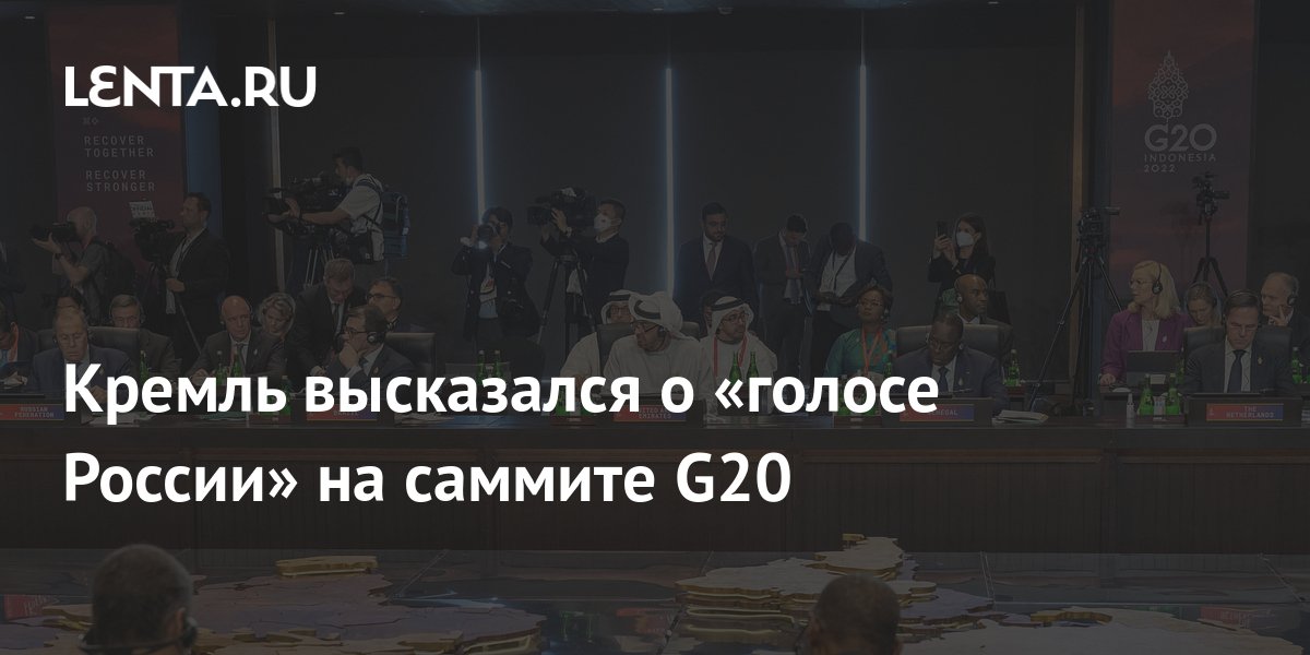 Кремль высказался о «голосе России» на саммите G20: Политика: Россия: Lenta.ru