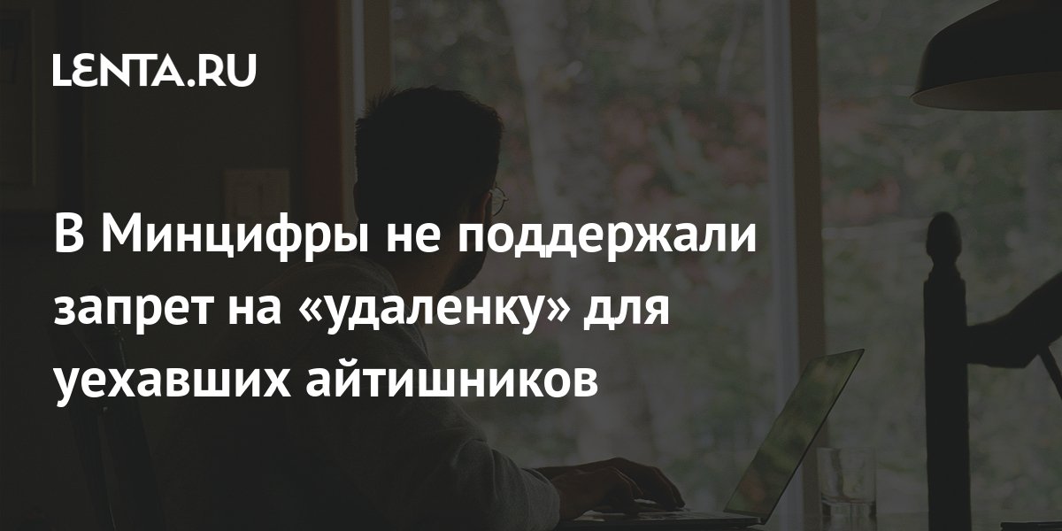 В Минцифры не поддержали запрет на «удаленку для уехавших айтишников