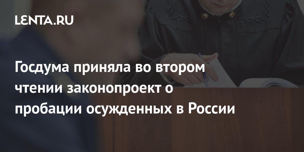 Госдума приняла во втором чтении законопроект о пробации осужденных в