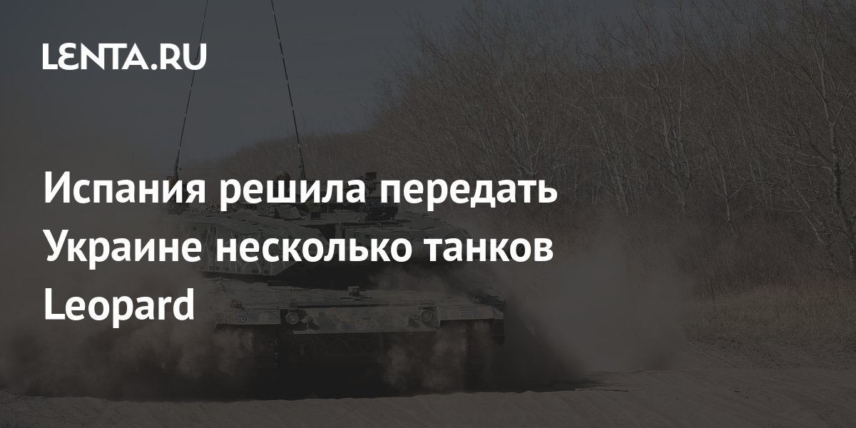 Испания решила передать Украине несколько танков Leopard: Политика: Мир: Lenta.ru