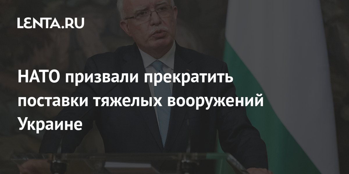 НАТО призвали прекратить поставки тяжелых вооружений Украине Политика Мир