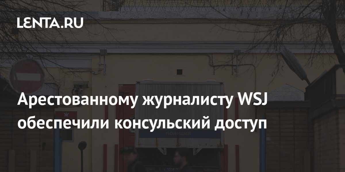 Арестованному журналисту WSJ обеспечили консульский доступ: Политика: Мир: Lenta.ru