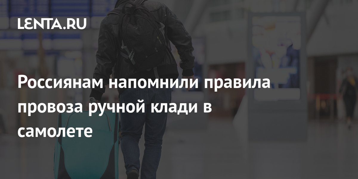 Россиянам напомнили правила провоза ручной клади в самолете Мир Путешествия