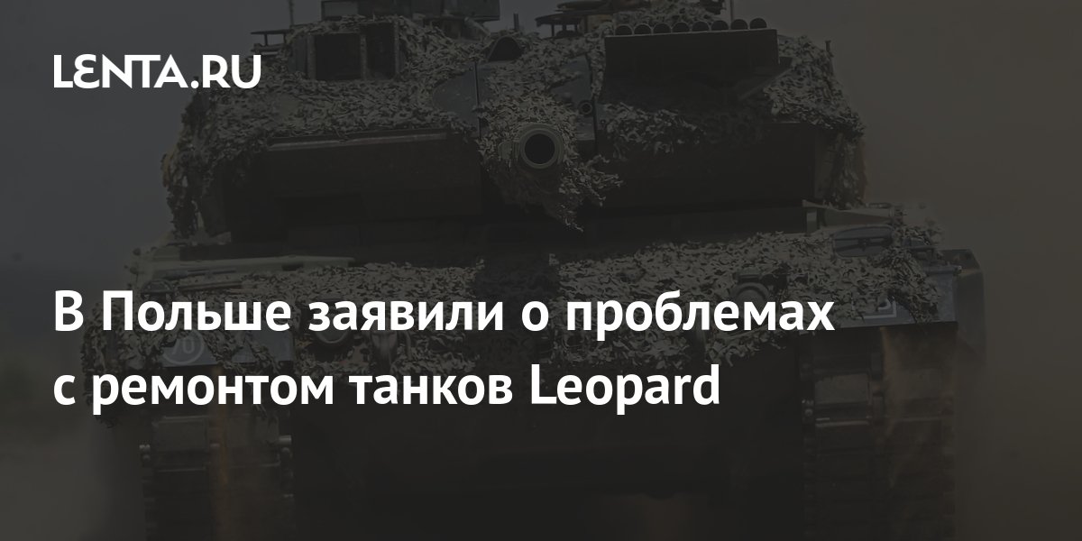 В Польше заявили о проблемах с ремонтом танков Leopard: Политика: Мир: Lenta.ru
