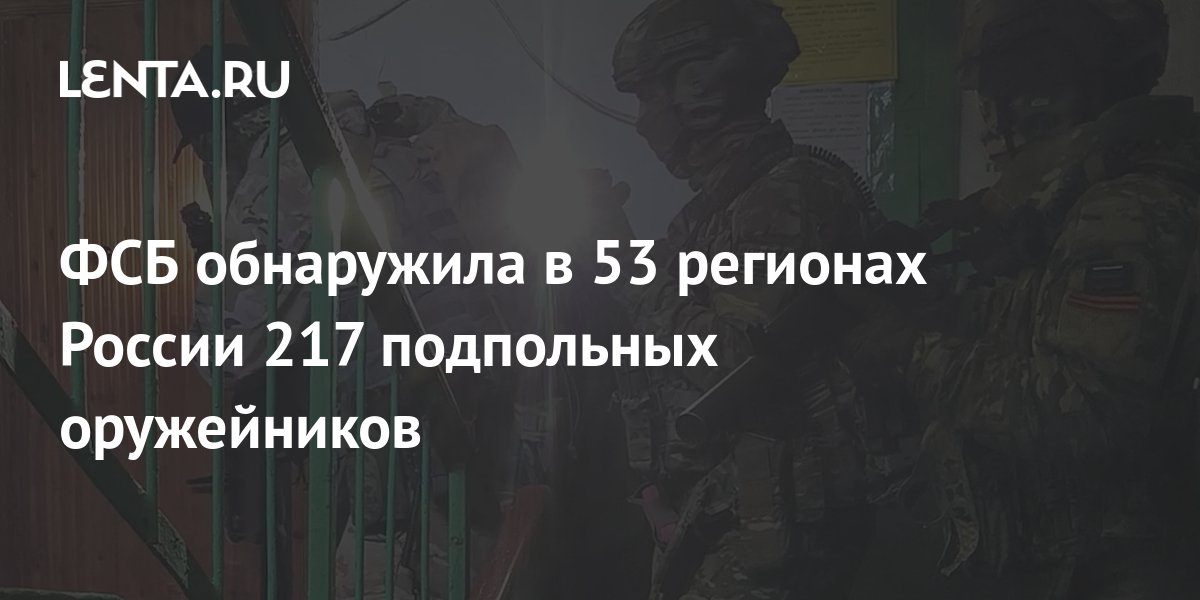 ФСБ обнаружила в 53 регионах России 217 подпольных оружейников: Полиция и спецслужбы: Силовые ...