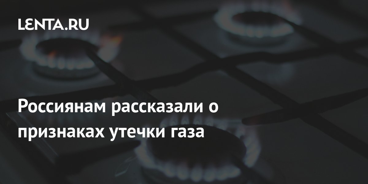 Россиянам рассказали о признаках утечки газа: Среда обитания: Lenta.ru