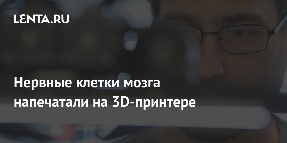 Нервные клетки мозга напечатали на 3d принтере Наука Наука и техника