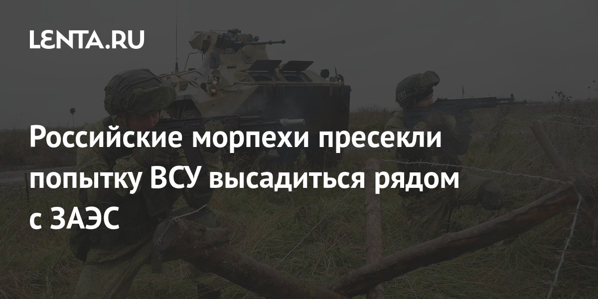 Российские морпехи пресекли попытку ВСУ высадиться рядом с ЗАЭС