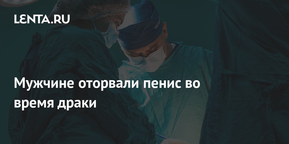 Мужчине оторвали пенис во время драки: Происшествия: Из жизни: Lenta.ru