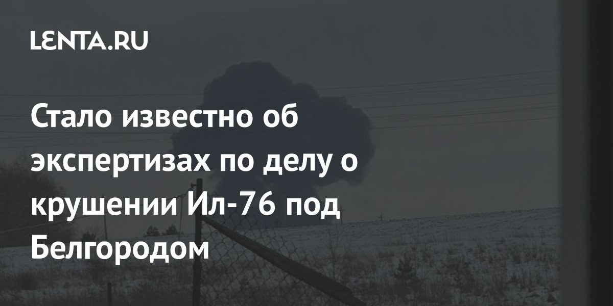 Стало известно об экспертизах по делу о крушении Ил-76 под Белгородом: Общество: Россия: Lenta.ru