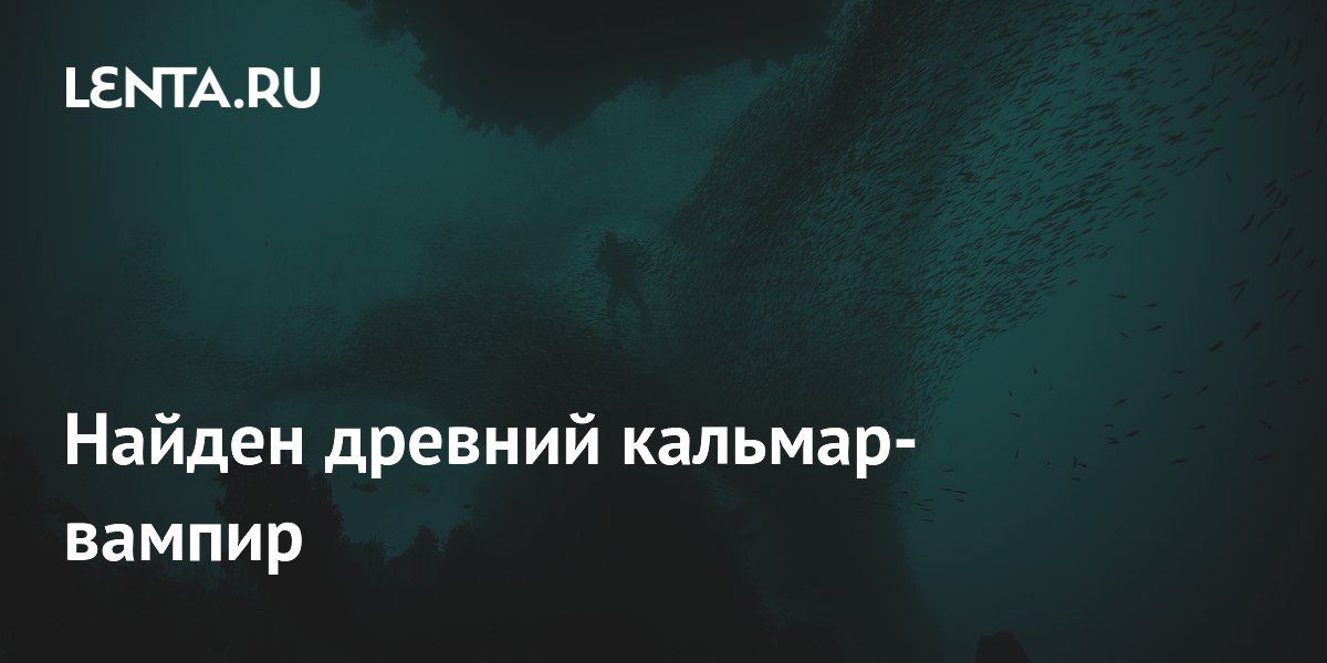 Найден древний кальмар вампир Наука Наука и техника
