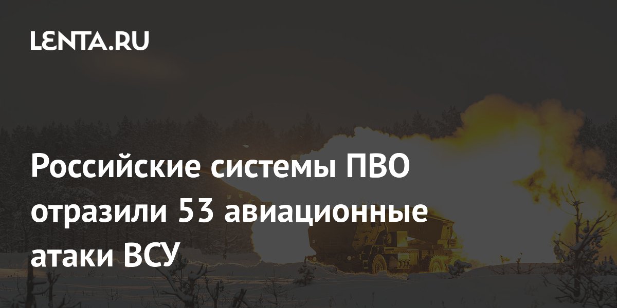 Российские системы ПВО отразили 53 авиационные атаки ВСУ: Политика: Россия: Lenta.ru