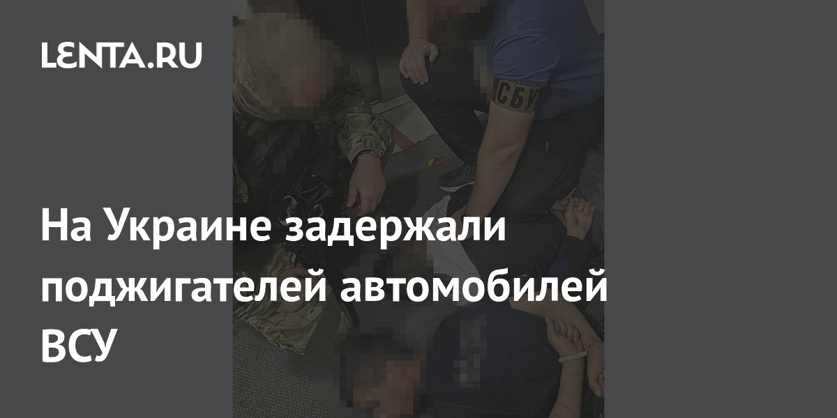 На Украине задержали поджигателей автомобилей ВСУ Украина Бывший СССР