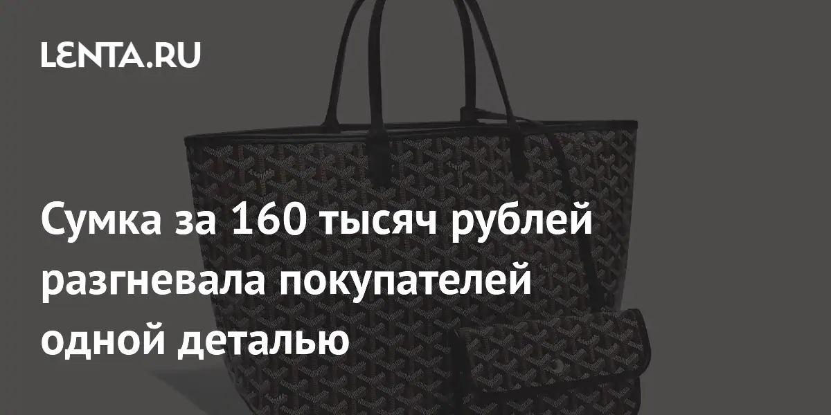Сумка за 160 тысяч рублей разгневала покупателей одной деталью: Стиль: Ценности: Lenta.ru
