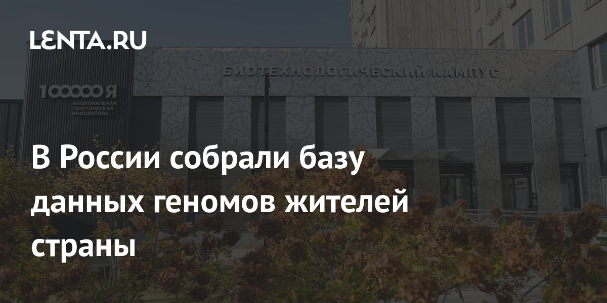 В России собрали базу данных геномов жителей страны: Общество: Россия ...