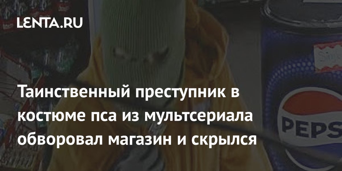 A mysterious criminal in a dog costume from the animated series robbed a store and disappeared ...