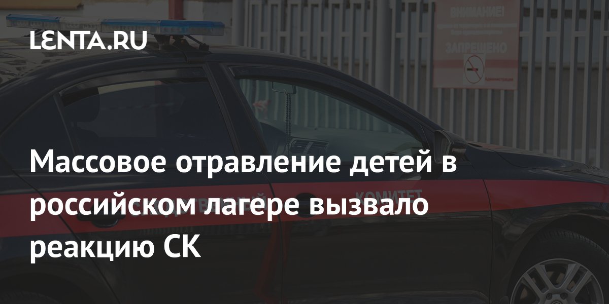 Массовое отравление детей в российском лагере вызвало реакцию СК ...