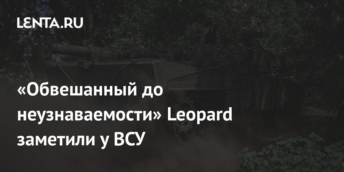 «Обвешанный до неузнаваемости» Leopard заметили у ВСУ: Оружие: Наука и техника: Lenta.ru