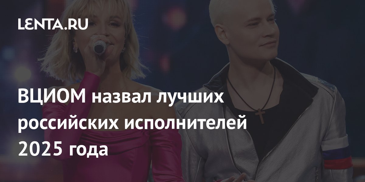 ВЦИОМ назвал лучших российских исполнителей 2025 года: Музыка: Культура ...