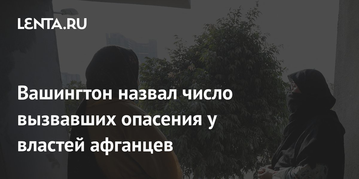 Вашингтон назвал число вызвавших опасения у властей афганцев: Общество: Мир: Lenta.ru