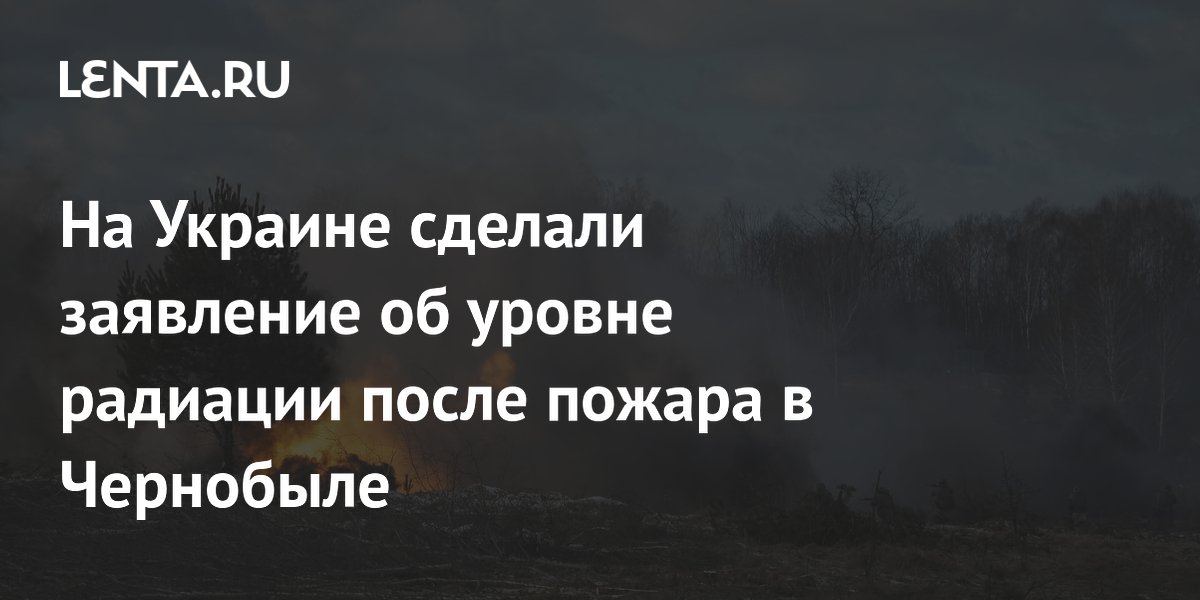 На Украине сделали заявление об уровне радиации после пожара в ...