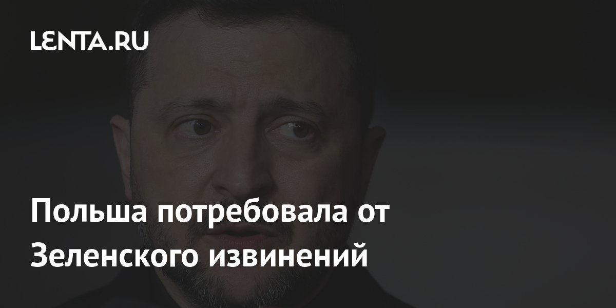 Польша потребовала от Зеленского извинений: Политика: Мир: Lenta.ru